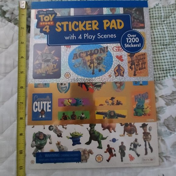Office | New Toy Story 4 Sticker Pad With 4 Play Scenes Over 120 ...
